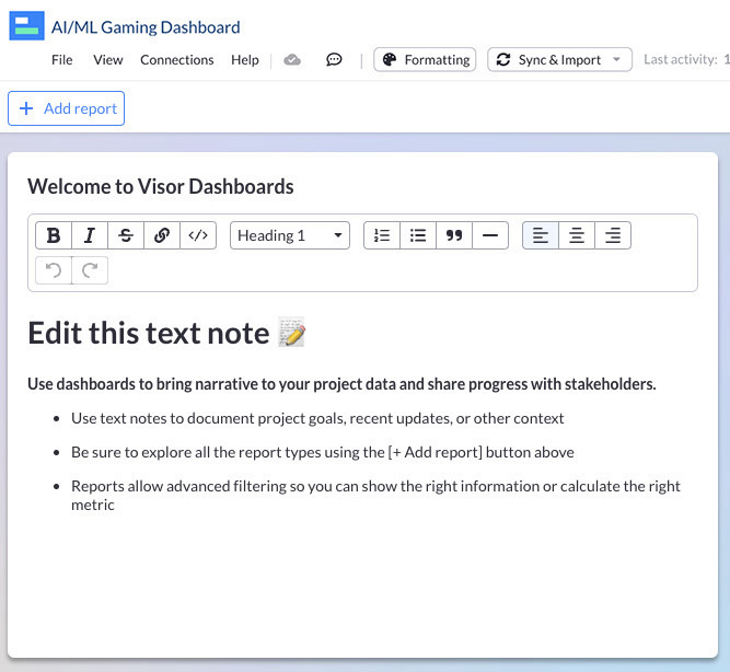 Jira Dashboard Guide How To Create And Share Reports In Visor